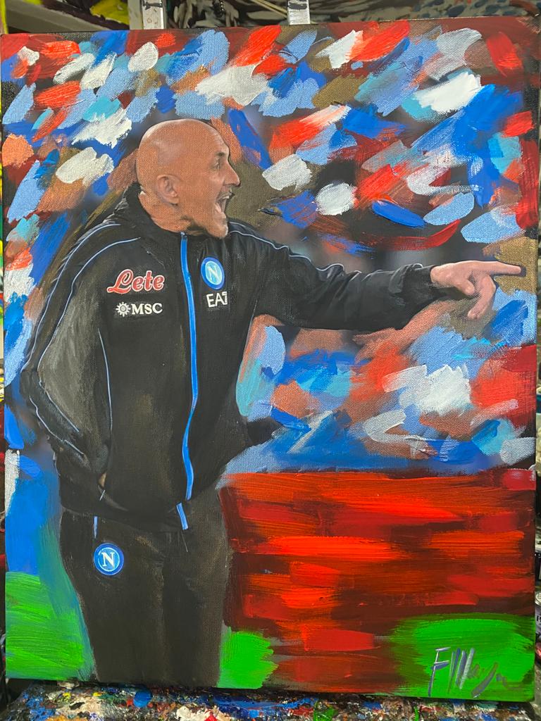 Spalletti, il ritratto-omaggio realizzato dal maestro Mangone - il Napolista
